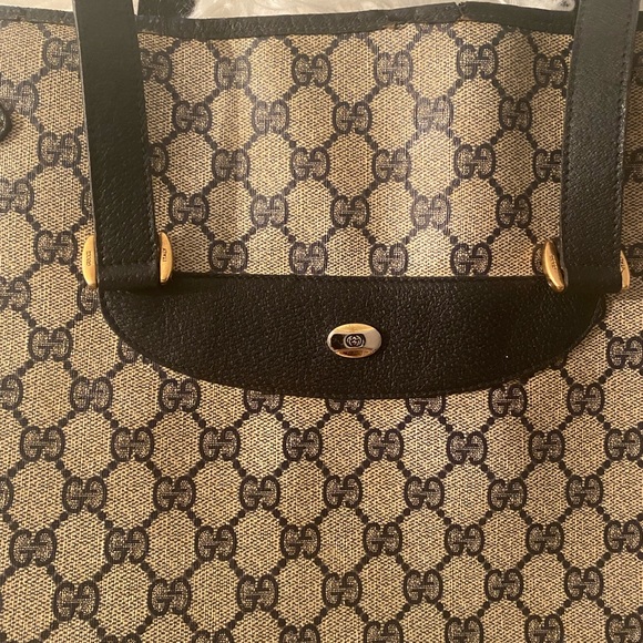 Gucci | Bags | Authentic Gucci Blue Monogram Vintage Tote | Poshmark